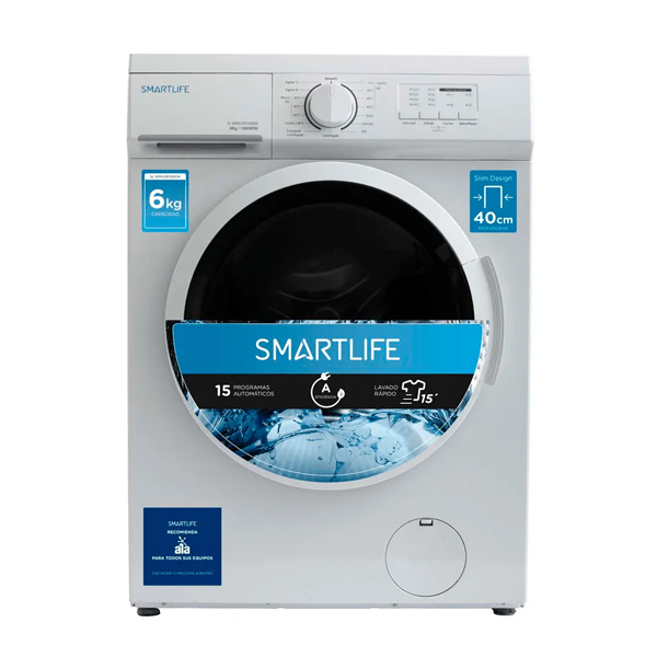 Lavarropas automático Smartlife WMU061000W 6Kg 1000Rpm Blanco - Delfino Hogar